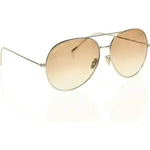 Carmen Sol Tonino Aviator Sunglasses - Slvr-brown Lens