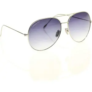 Carmen Sol Tonino Aviator Sunglasses Slvr-dgrey Lens