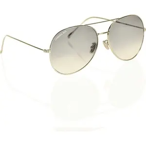 Carmen Sol Tonino Aviator Sunglasses Slvr-grey Lens