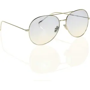 Carmen Sol Tonino Aviator Sunglasses Slvr-lblue Lens