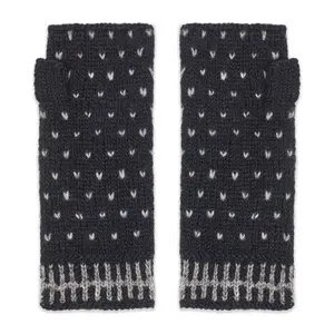 FEELGOODZ Artisan Hand-knit Appalachian Wool Half Mitten - Corvid