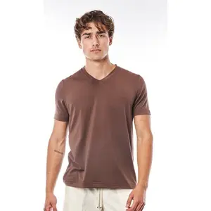 LEISURE LAB Everyday V-neck - Café