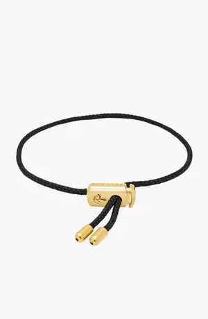 NIALAYA Adjustable String Bracelet With Gold Plated Stainless Steel Lock