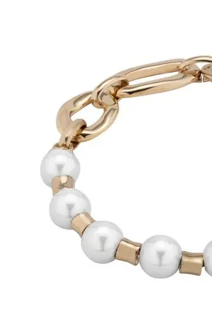 UNODE50 Link And Pearl Bracelet