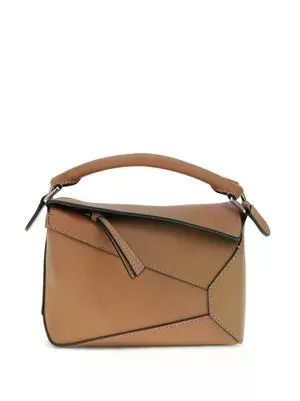 Loewe Mini Puzzle Edge Geometric-panel Tote Bag - Brown
