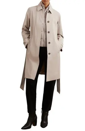 REISS Logan Water Resistant Coat With Removable Quilted Insert