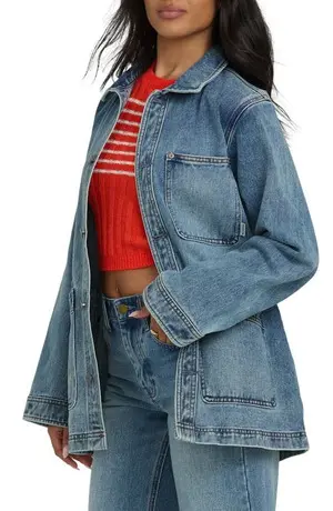 BILLABONG Oversized Denim Chore Coat