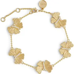 ANABEL ARAM JEWELRY Butterfly Station Bracelet - Gold