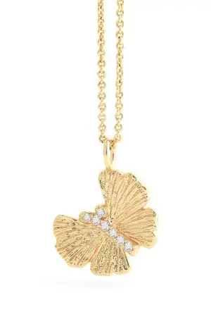 ANABEL ARAM JEWELRY Butterfly Pendant Necklace - Gold