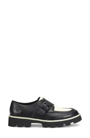 BØRN Spectator Monk Strap Shoe - Black Leather Combo