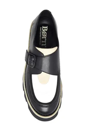 BØRN Spectator Monk Strap Shoe - Black Leather Combo