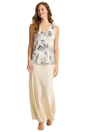 Tommy Bahama Printed Sleeveless Satin Top