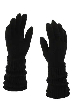 Kate Spade New York Spade Knit Long Gloves - Black