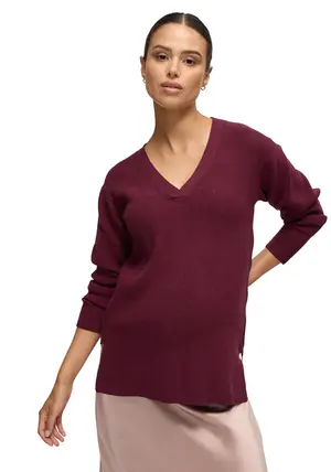 Ingrid & Isabel® Side Zip Nursing Maternity Sweater