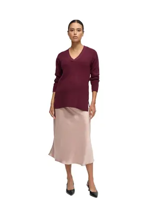 Ingrid & Isabel® Side Zip Nursing Maternity Sweater - Fig