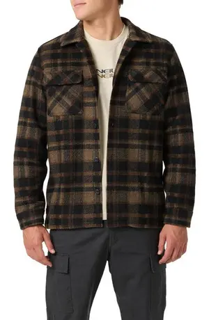 O'Neill Plaid Flannel Shirt Jacket