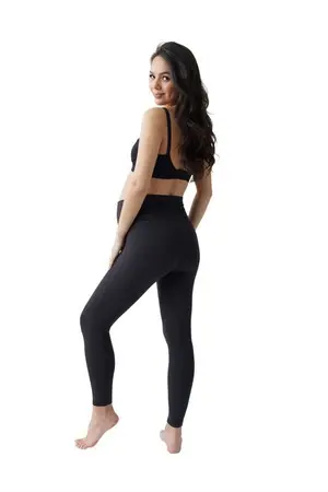 INGRID & ISABEL Maternity And Postpartum Active Workout Leggings 2-pack Bundle - Black/navy