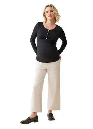Ingrid & Isabel® Ankle Maternity Pant - Stone