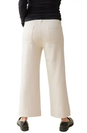 Ingrid & Isabel® Maternity Crop Wide Leg Pants - Stone