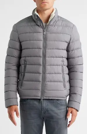 SAVE THE DUCK Quilted Water Resistant Jacket - Mid Grey