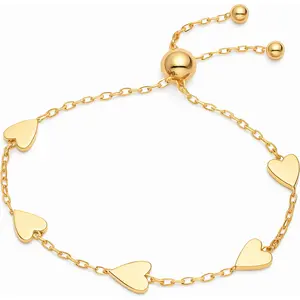 DONATELLO GIAN Adjustable Heart Bracelet - Gold