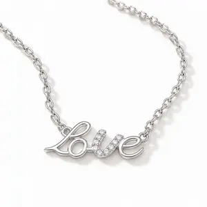 DONATELLO GIAN Sterling Love Pendant Necklace - Silver