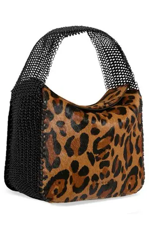 AIMEE Chain Mail Handle Handbag - Wildcat Haircalf