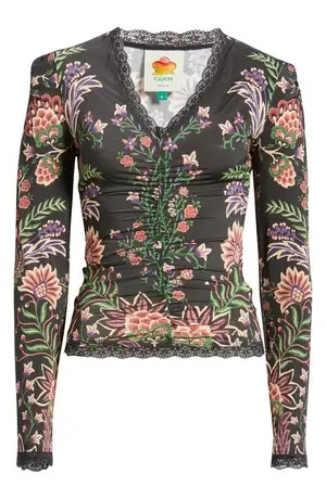 Farm Rio Marvelous Garden Knit Top