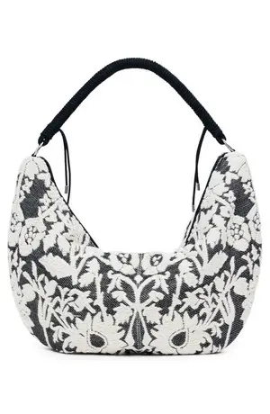 Desigual Floral Embroidered Shoulder Bag - Black