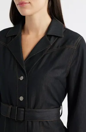 CIEBON Franny Long Sleeve Mini Shirtdress
