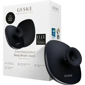GESKE Smartappguided Body Brush With Metal Ring | 4 In 1 - Black