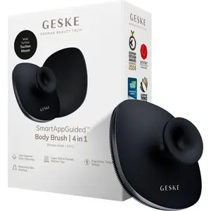 GESKE Smartappguided Body Brush With Metal Ring | 4 In 1 - Black