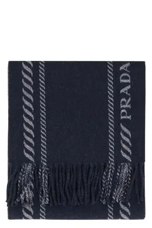 Prada Cashmere Scarf - Blue