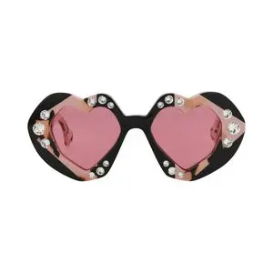 Gucci Cat Eye Frame Recycled Acetate Sunglasses - Black