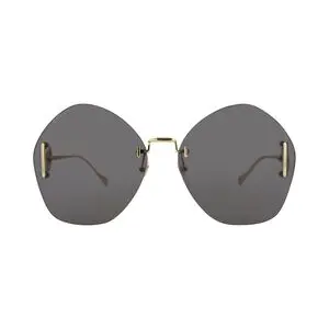 Gucci Round Frame Metal Sunglasses - Gold