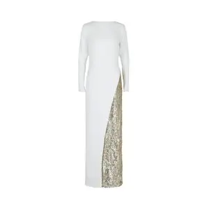Givenchy Metallic Sequin Gown - White