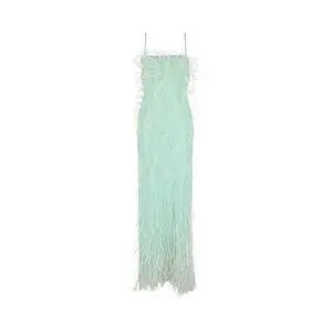 Givenchy Embroidered Feather Column Gown