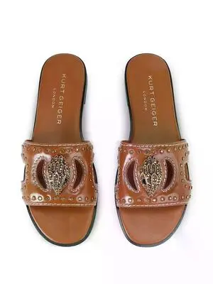 Kurt Geiger Eagle Head-detail Studded Flat Sandals