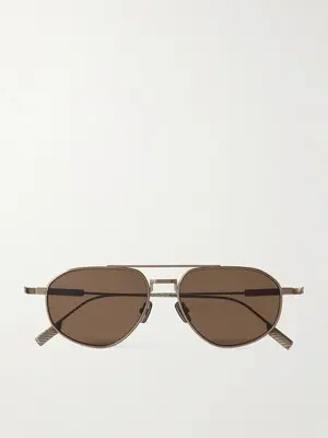 Zegna Tone Aviator Sunglasses - Gold