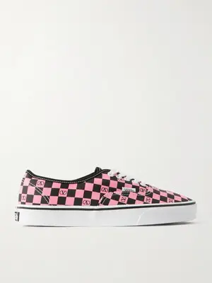Valentino Garavani X Vans Checked Canvas Sneakers - Pink