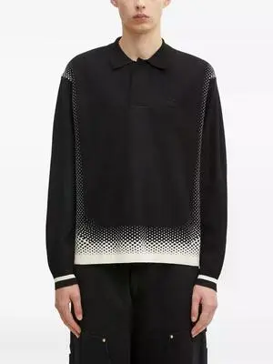 Filling Pieces Long-sleeves Polo Shirt - Black
