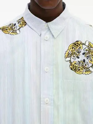 Kenzo Striped Tiger-print Shirt