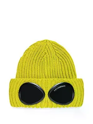 C.P. COMPANY Goggle-detail Beanie - Green