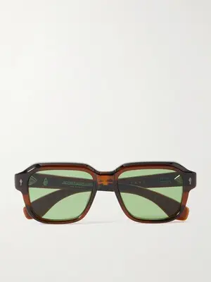 JACQUES MARIE MAGE Vivienne Square-frame Acetate Sunglasses - Brown