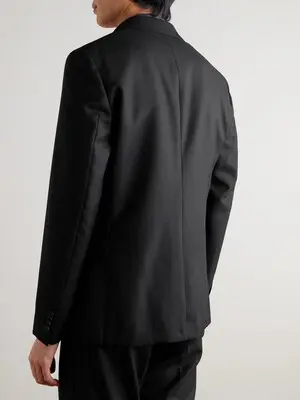 Mr P. Slim-fit Wool Suit Jacket - Black