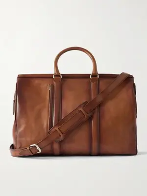 Officine Creative Quentin 009 Leather Weekend Bag - Brown