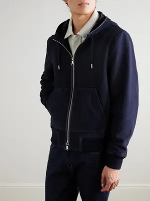 Mr P. Suede Hoodie - Blue