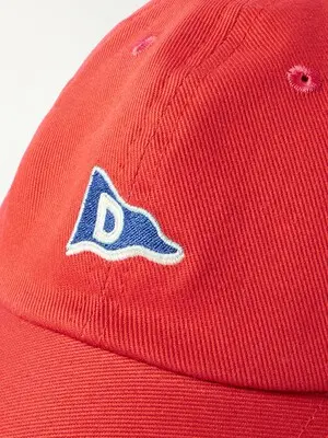 DRAKE'S Embroidered Cotton-twill Baseball Cap - Red