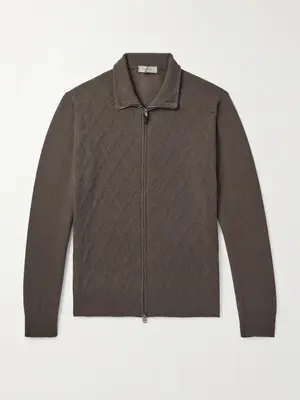 Canali Ribbed Cardigans For Men