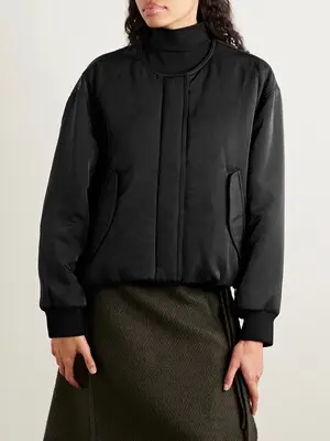 Proenza Schouler Vadra Mohair And Cotton-blend Fleece-trimmed Padded Recycled-twill Jacket